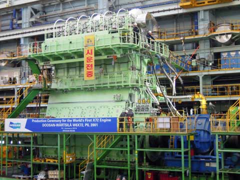 First ever Wärtsilä X72 engine passes factory acceptance test