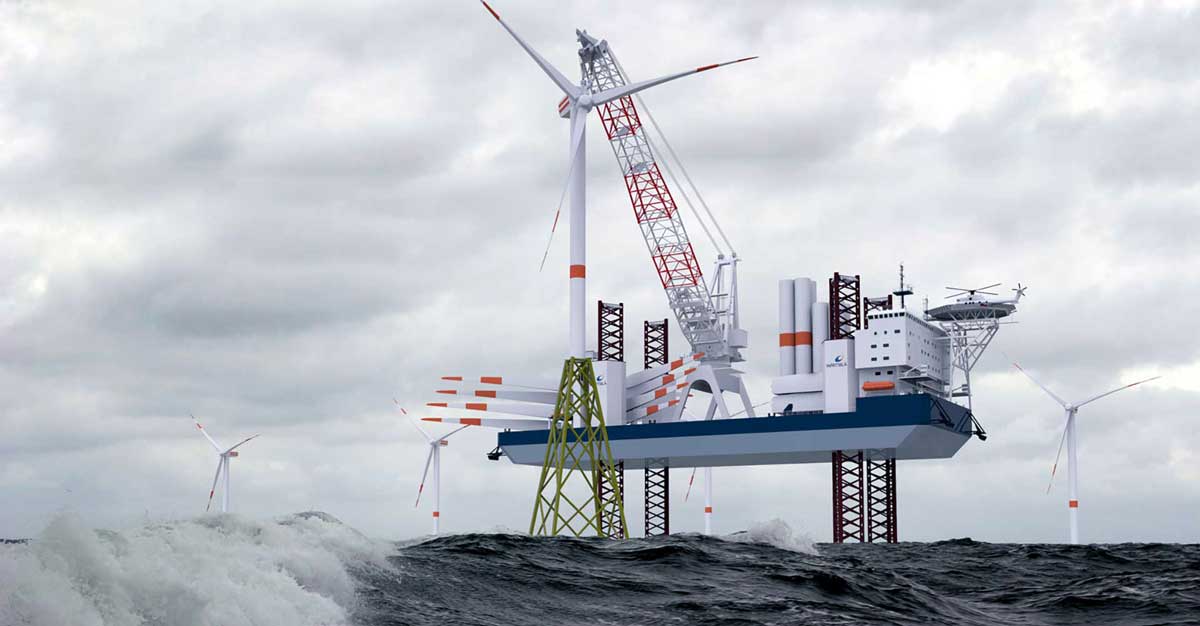 Wind turbine installation vessels