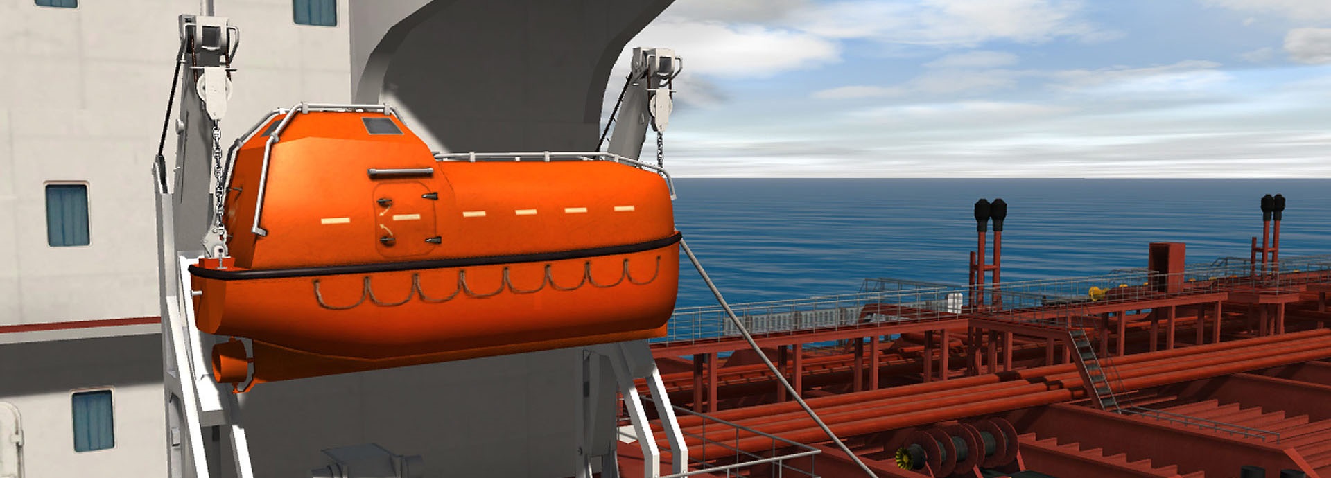 Wärtsilä Survival craft simulator